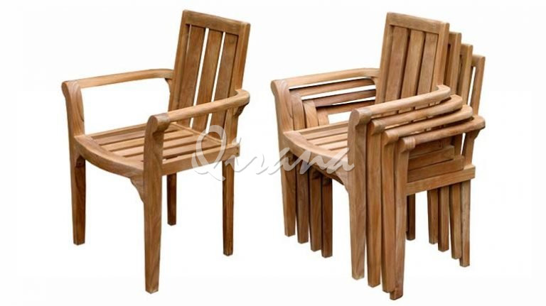RINJANI STACKING ARM CHAIR - Indonesia Teak Garden Furniture Manufacturer