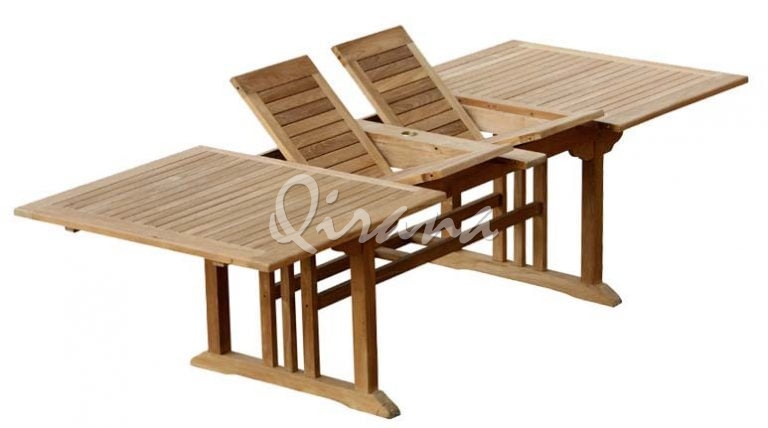 RECTA DOUBLE EXTEND TABLE 120Ã—190-270 CM - Indonesia Teak Garden ...