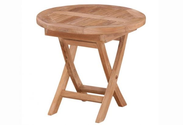 ROUND FOLDING COFFEE TABLE 50 CM - Indonesia Teak Garden Furniture ...